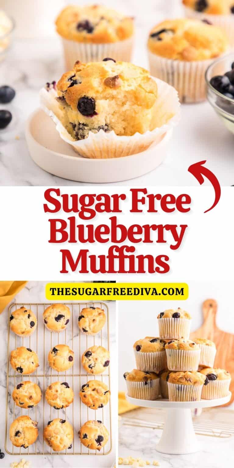 The Recipe for how to make Sugar Free Blueberry Muffins