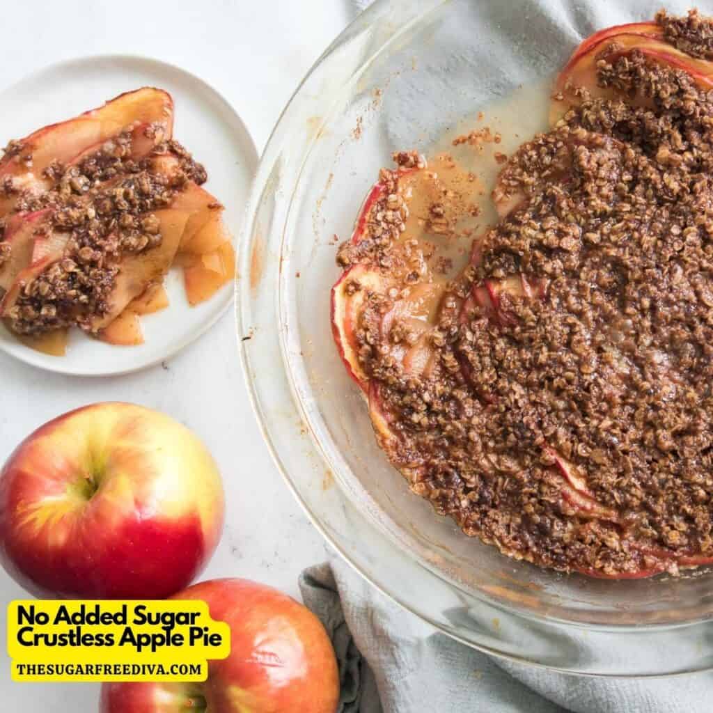 No Added Sugar Crustless Apple Pie - THE SUGAR FREE DIVA
