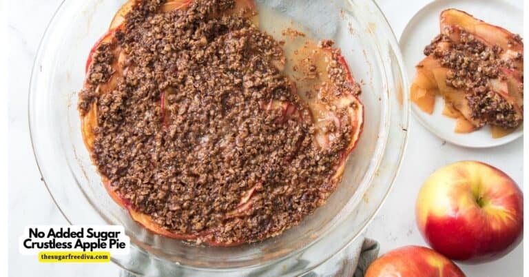 No Added Sugar Crustless Apple Pie - THE SUGAR FREE DIVA