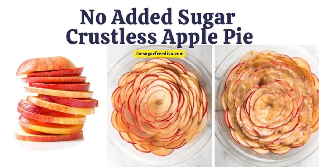 No Added Sugar Crustless Apple Pie - THE SUGAR FREE DIVA