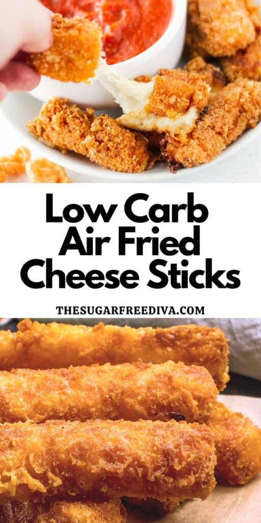 Low Carb Air Fried Cheese Sticks - THE SUGAR FREE DIVA