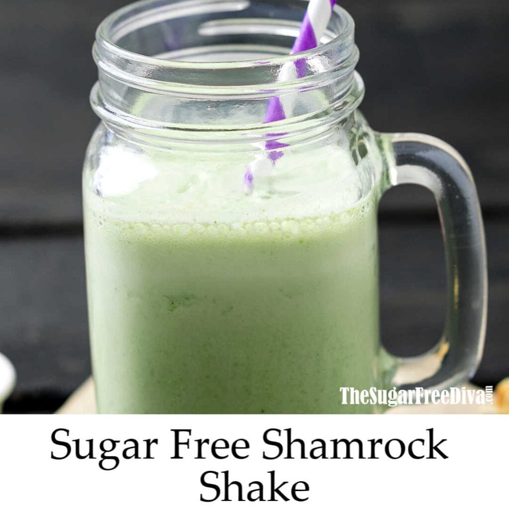 This is how to make a Sugar Free Shamrock Shake