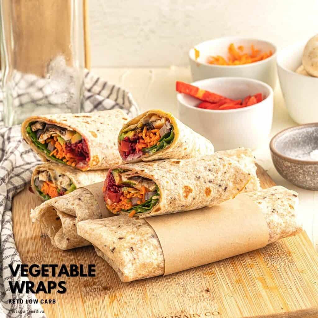 Keto Low Carb Vegetable Wraps - THE SUGAR FREE DIVA
