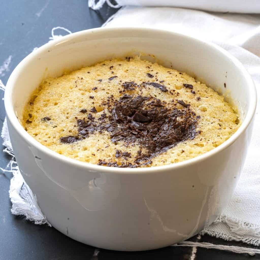 Sugar Free Chocolate Chunk Mug Cake - THE SUGAR FREE DIVA