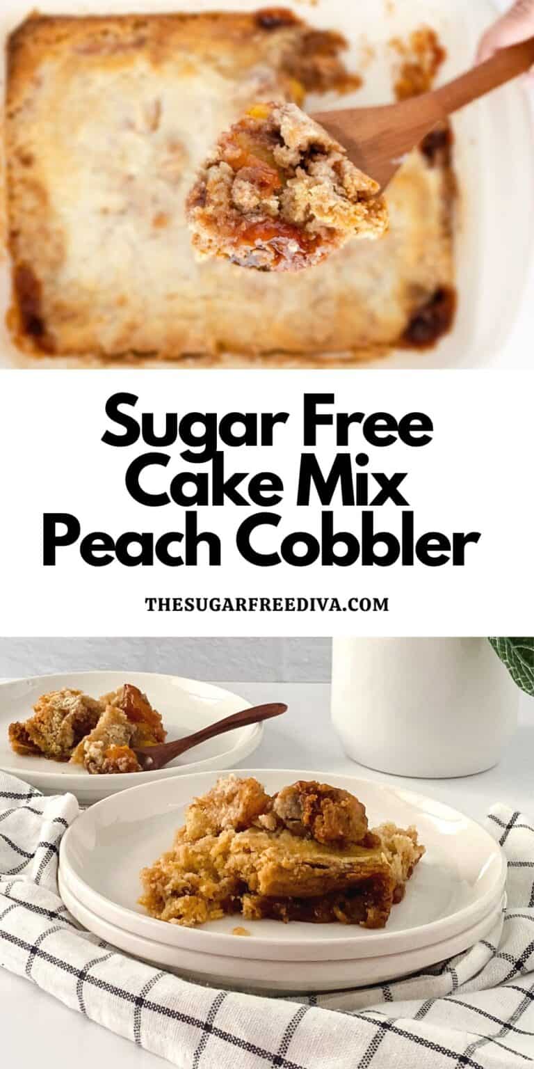 Sugar Free Cake Mix Peach Cobbler - THE SUGAR FREE DIVA
