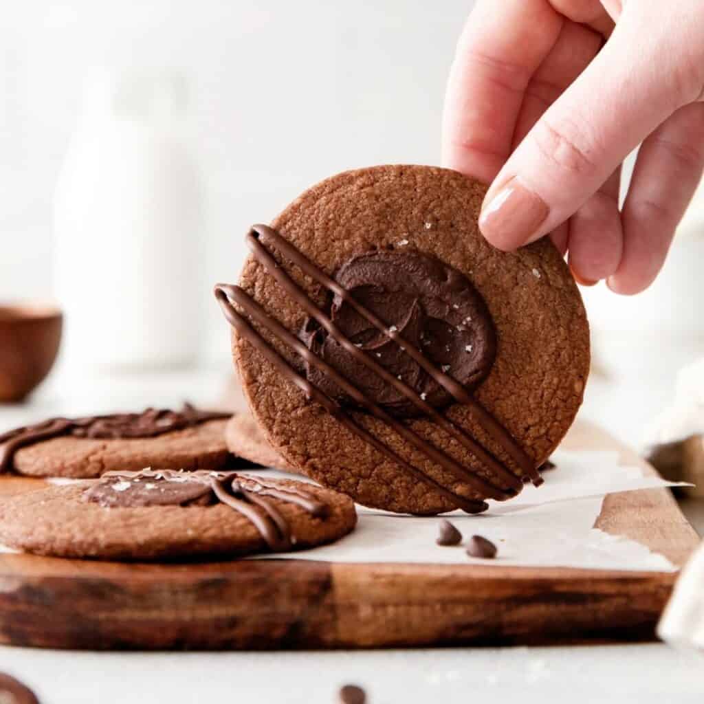 Sugar Free Chocolate Thumbprint Cookies - THE SUGAR FREE DIVA