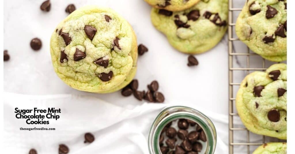 Sugar Free Mint Chocolate Chip Cookies - THE SUGAR FREE DIVA