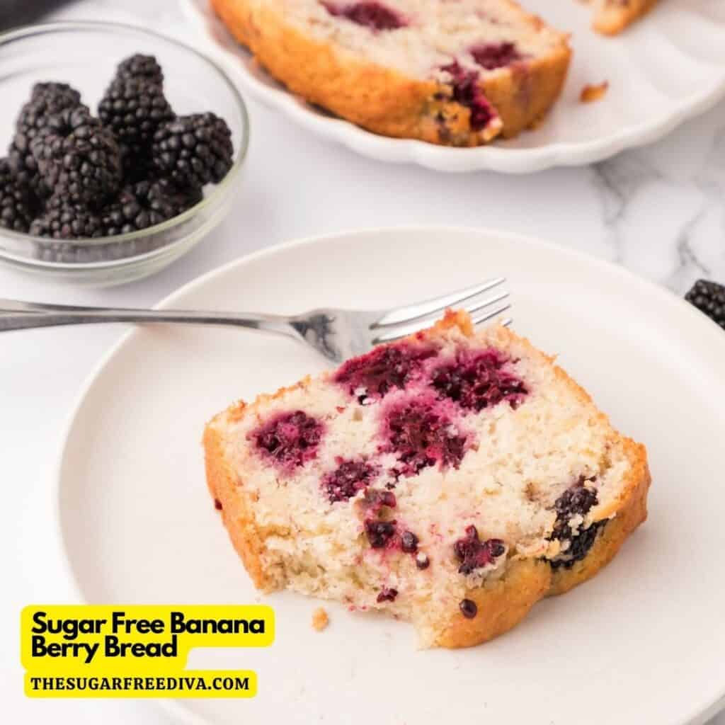 Sugar Free Banana Berry Bread - THE SUGAR FREE DIVA