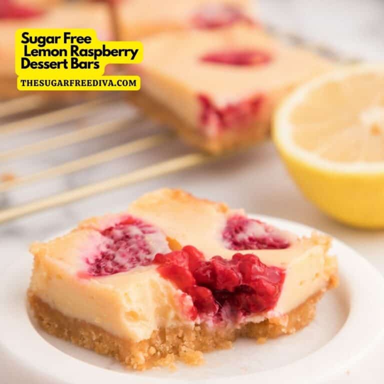 Sugar Free Lemon Raspberry Dessert Bars - THE SUGAR FREE DIVA