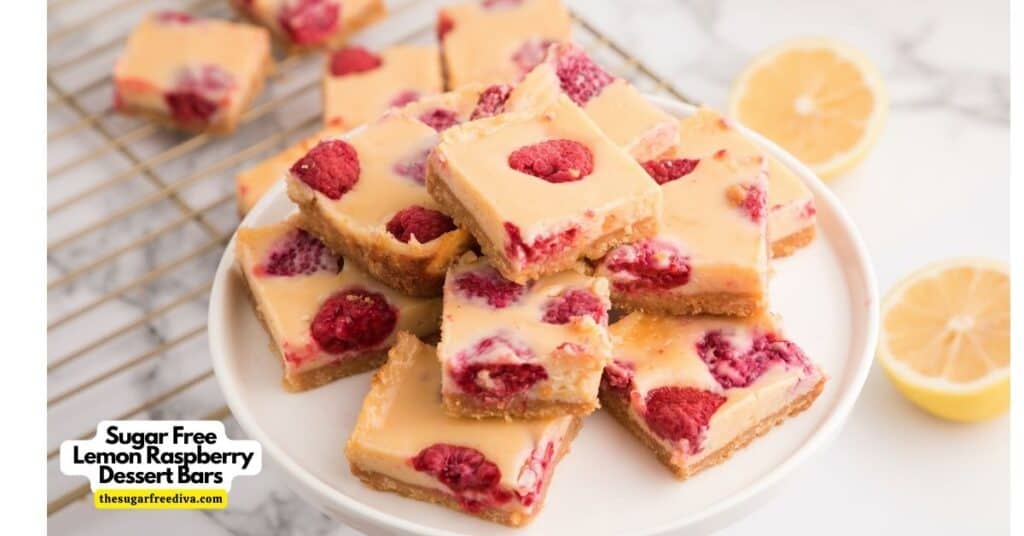 Sugar Free Lemon Raspberry Dessert Bars - THE SUGAR FREE DIVA