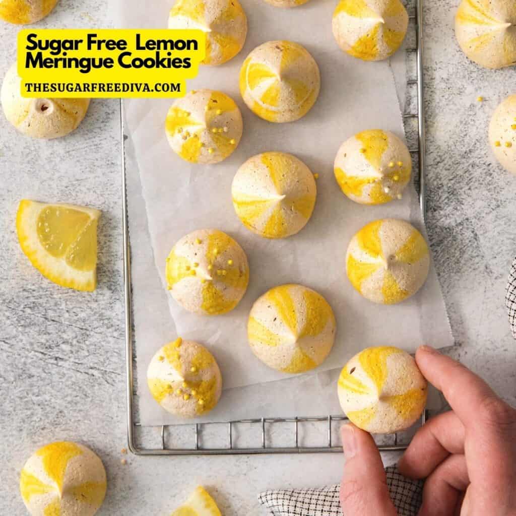 Sugar Free Lemon Meringue Cookies - THE SUGAR FREE DIVA