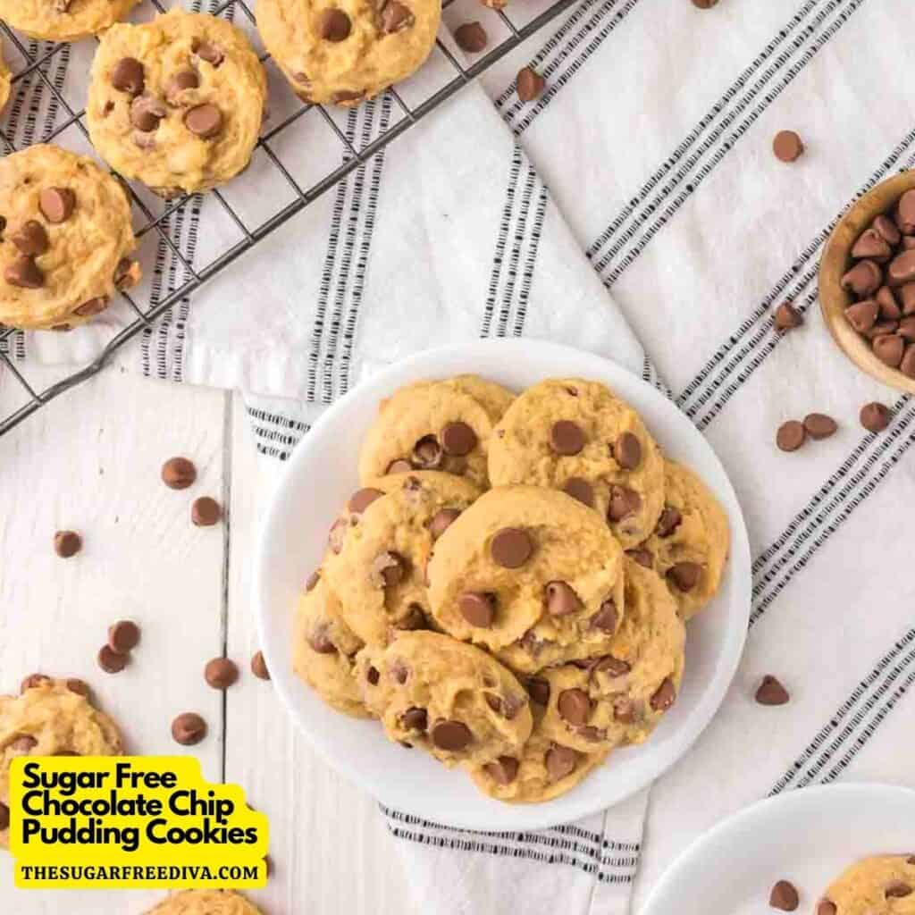 Sugar Free Chocolate Chip Pudding Cookies - THE SUGAR FREE DIVA