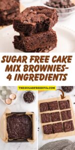 Sugar Free Cake Mix Brownies - 4 Ingredients - THE SUGAR FREE DIVA