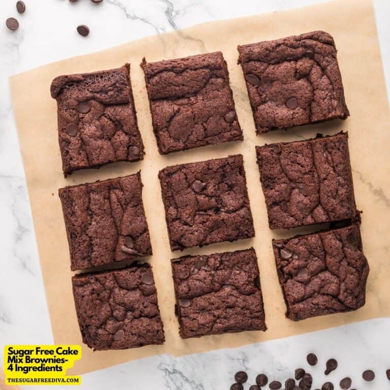 Sugar Free Cake Mix Brownies - 4 Ingredients - THE SUGAR FREE DIVA