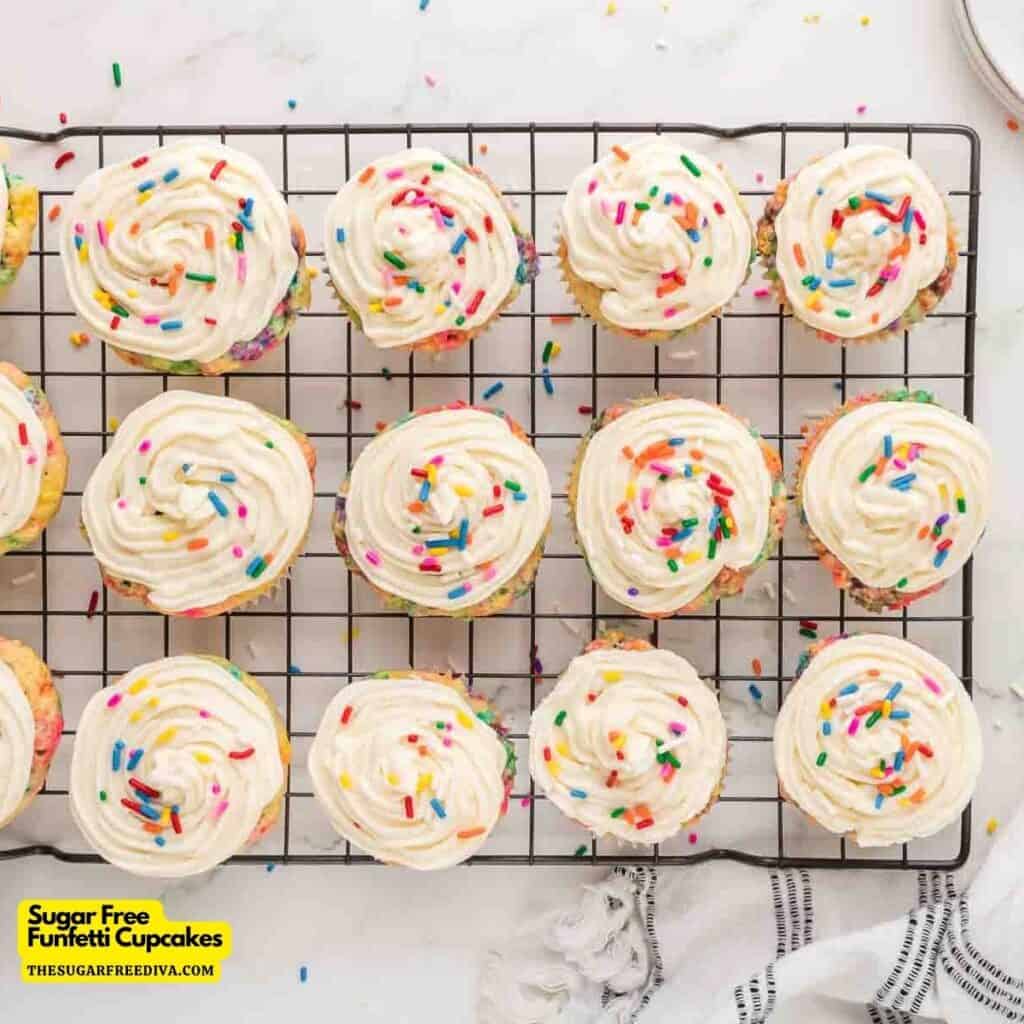 Sugar Free Funfetti Cupcakes - THE SUGAR FREE DIVA