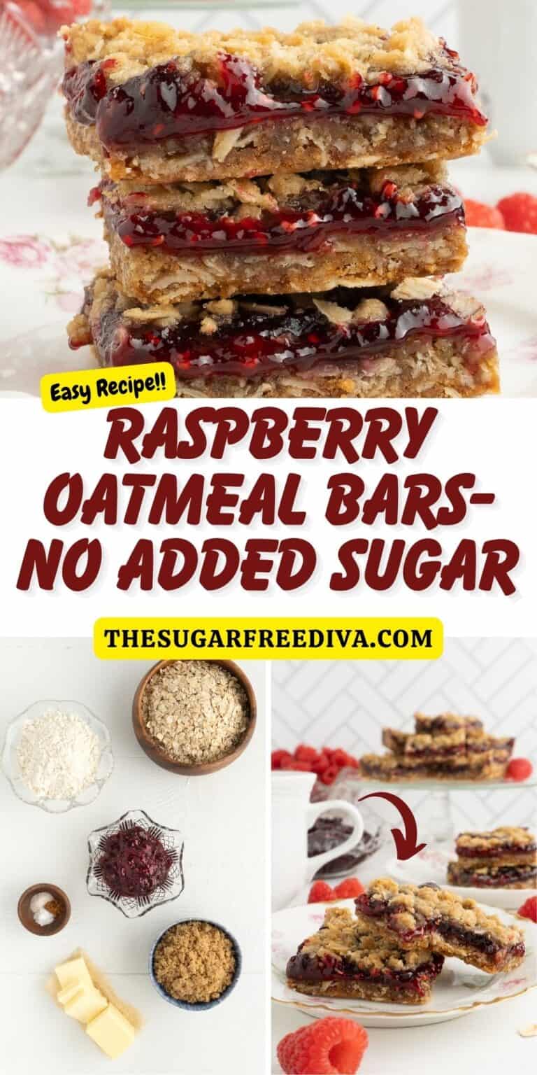 Raspberry Oatmeal Bars- No Added Sugar - THE SUGAR FREE DIVA