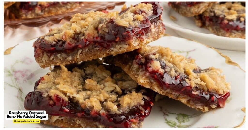 Raspberry Oatmeal Bars- No Added Sugar - THE SUGAR FREE DIVA