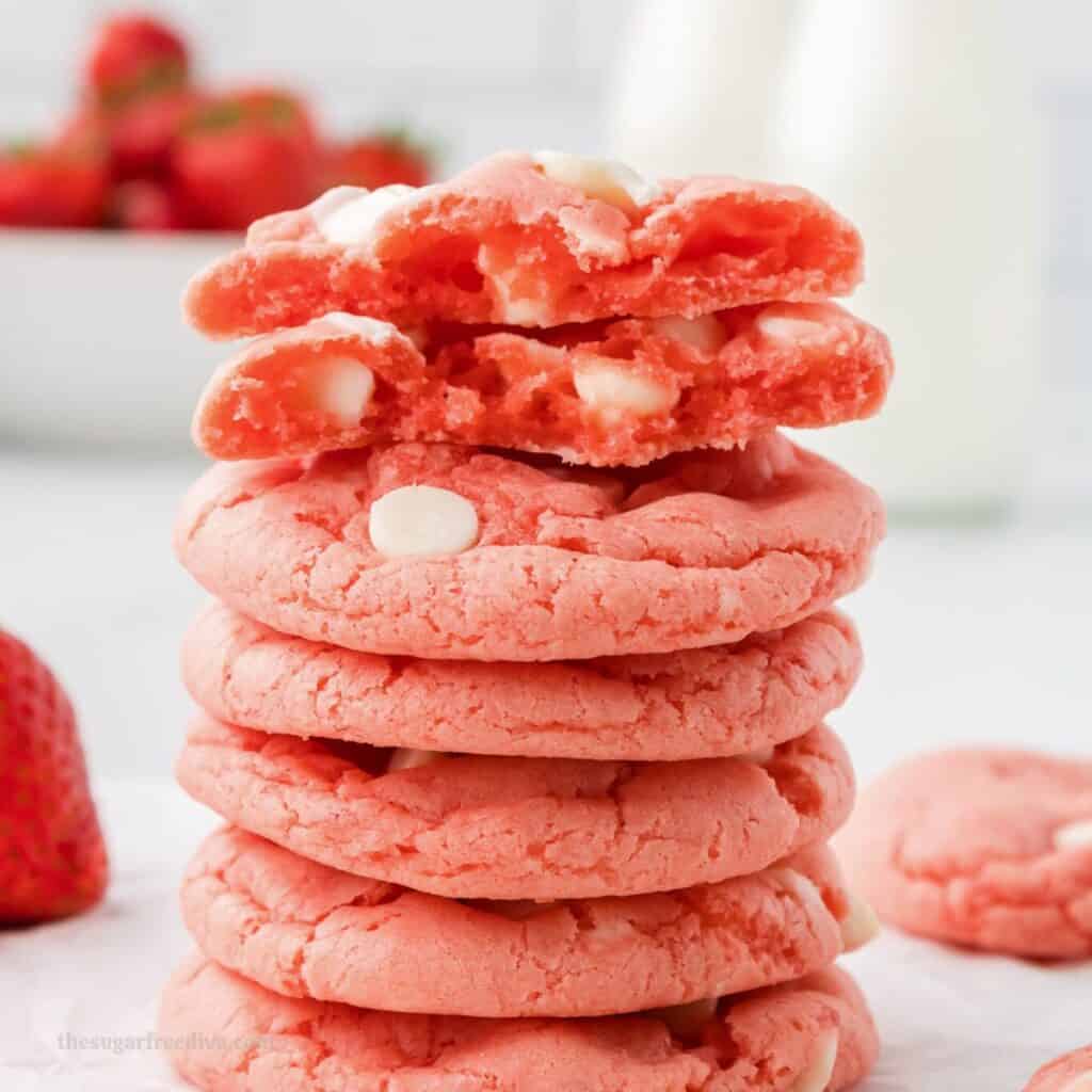 Sugar Free Strawberry Cake Mix Cookies - THE SUGAR FREE DIVA