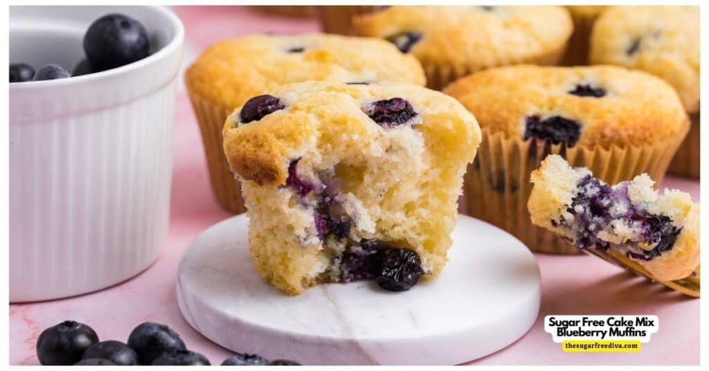 Sugar Free Cake Mix Blueberry Muffins - THE SUGAR FREE DIVA