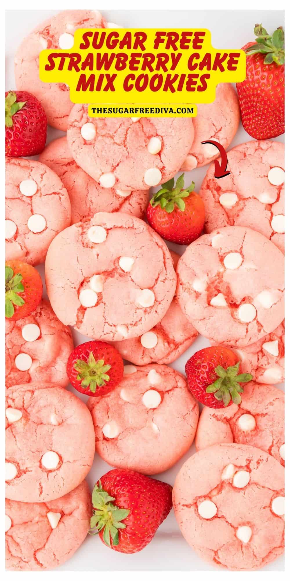 Sugar Free Strawberry Cake Mix Cookies - THE SUGAR FREE DIVA
