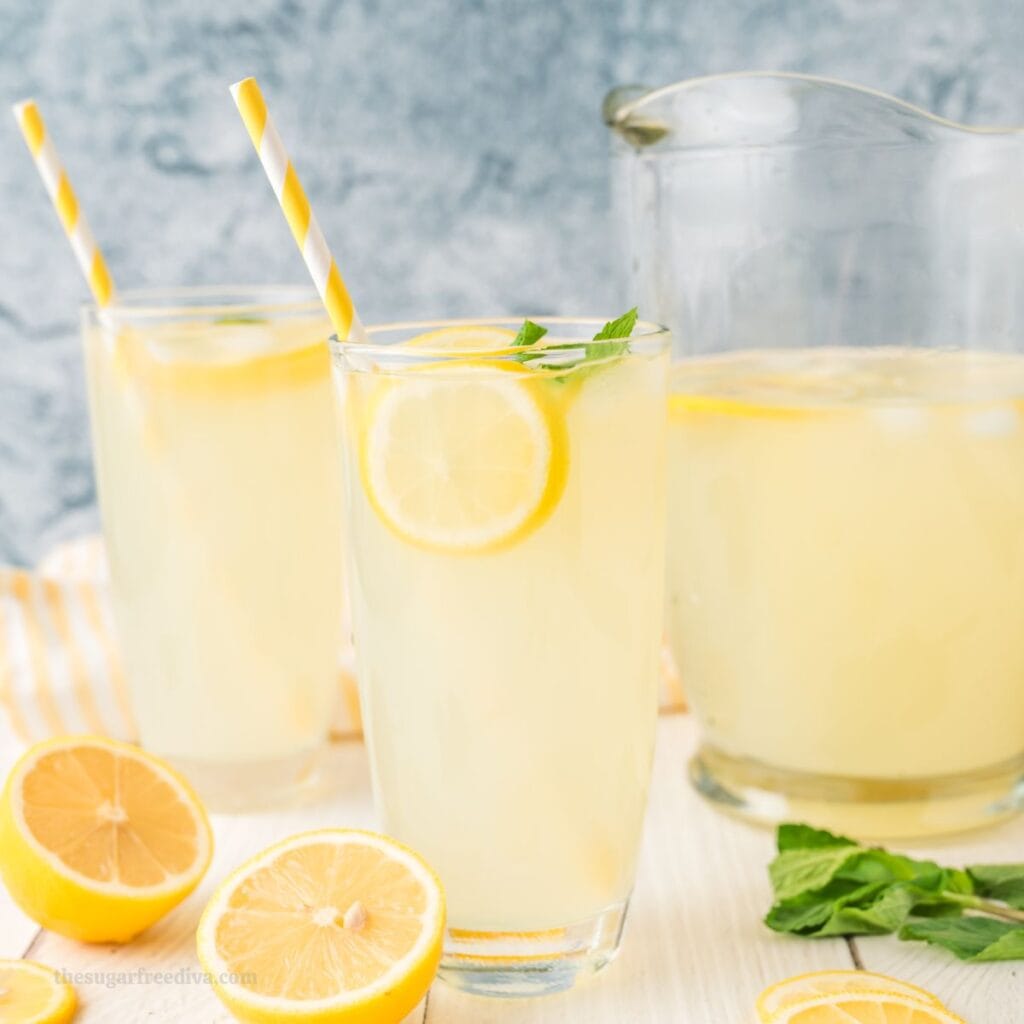 This is the recipe for The Best Sugar Free Homemade Lemonade