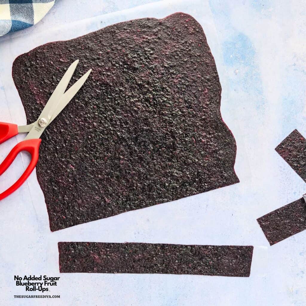 No Added Sugar Blueberry Fruit Roll-Ups - THE SUGAR FREE DIVA