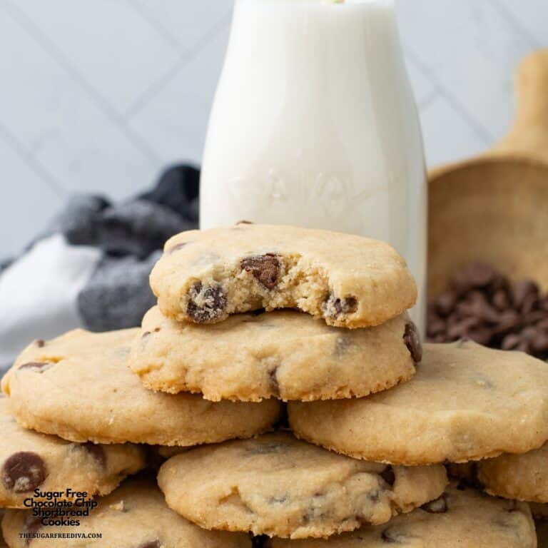Sugar Free Chocolate Chip Shortbread Cookies - THE SUGAR FREE DIVA